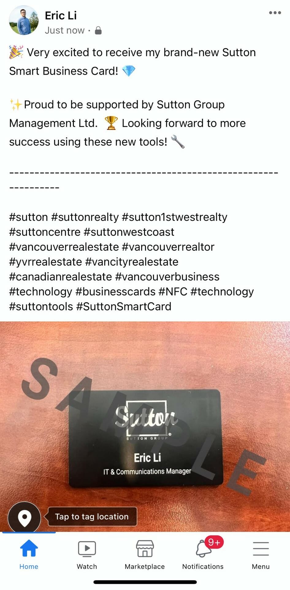 Sample – Sutton Digital Business Card